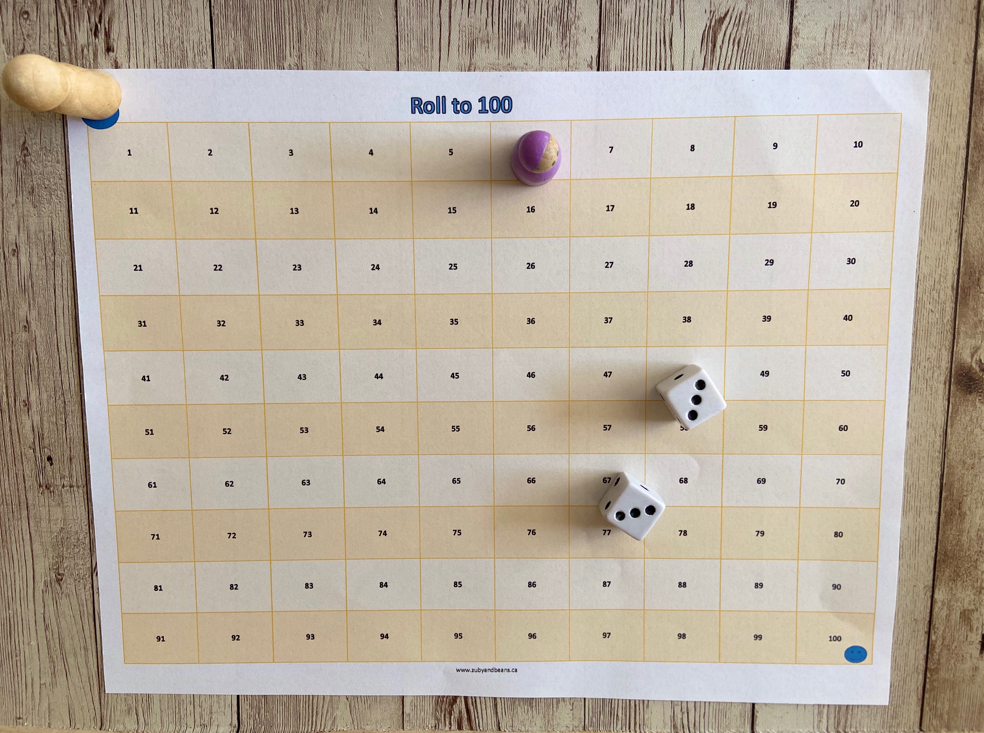 Roll to 100 Game